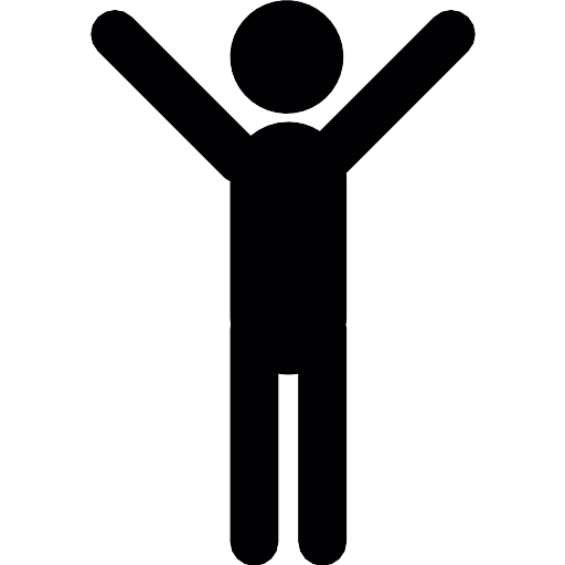 Man Standing With Arms Up Vector SVG Icon - PNG Repo Free PNG Icons