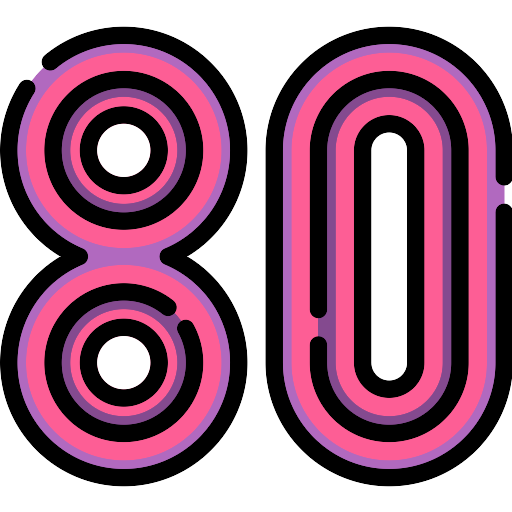 Eighties Eighty Vector SVG Icon - PNG Repo Free PNG Icons
