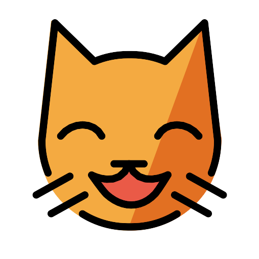Grinning Cat With Smiling Eyes Vector SVG Icon - PNG Repo Free PNG Icons
