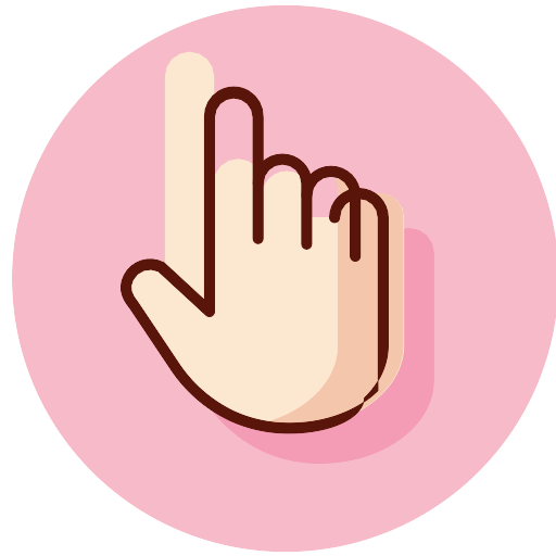 Pink Two Fingers Vector SVG Icon - PNG Repo Free PNG Icons