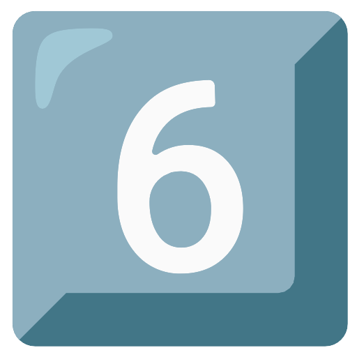 Keycap 6 Vector SVG Icon - PNG Repo Free PNG Icons