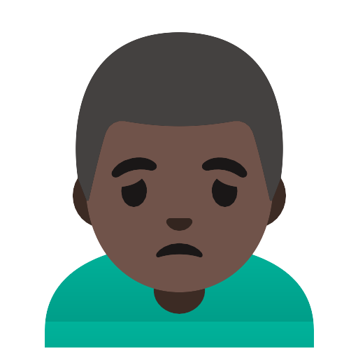 Man Frowning Dark Skin Tone Vector SVG Icon - PNG Repo Free PNG Icons