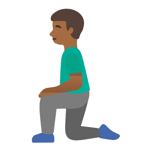 Man Kneeling Medium Dark Skin Tone Vector SVG Icon - PNG Repo Free PNG ...