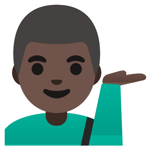 Man Tipping Hand Dark Skin Tone Vector SVG Icon - PNG Repo Free PNG Icons
