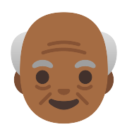 Old Man Medium Dark Skin Tone Vector SVG Icon - PNG Repo Free PNG Icons