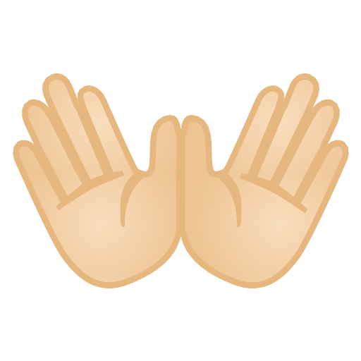 Open Hands Light Skin Tone Vector SVG Icon - PNG Repo Free PNG Icons
