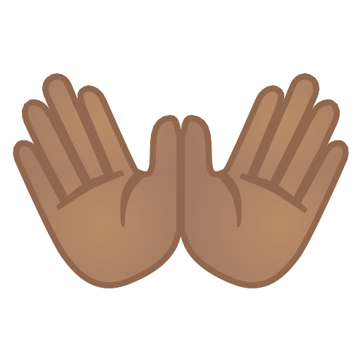 Open Hands Medium Skin Tone Vector SVG Icon - PNG Repo Free PNG Icons