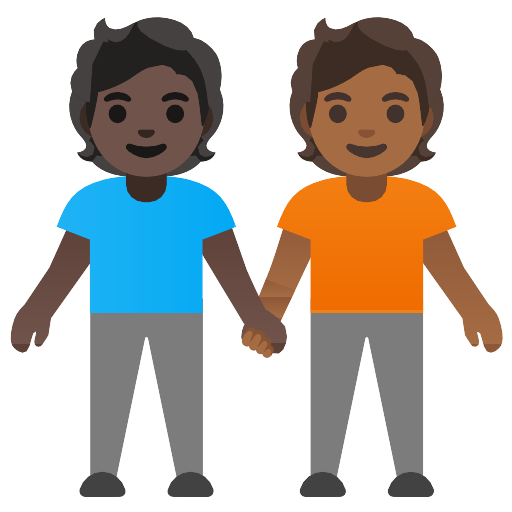 People Holding Hands Dark Skin Tone Medium Dark Skin Tone Vector SVG ...