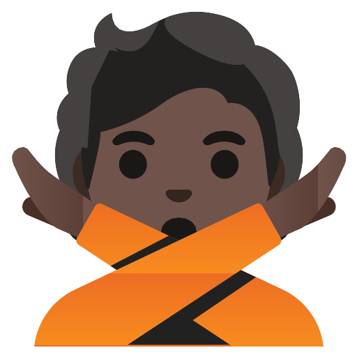 Person Gesturing No Dark Skin Tone Vector SVG Icon - PNG Repo Free PNG ...