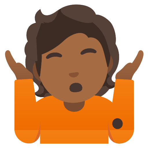 Person Shrugging Medium Dark Skin Tone Vector Svg Icon Png Repo Free