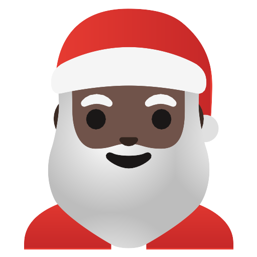 Santa Claus Dark Skin Tone Vector SVG Icon - PNG Repo Free PNG Icons