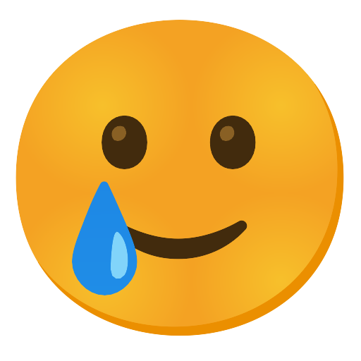 Smiling Face With Tear Vector SVG Icon - PNG Repo Free PNG Icons