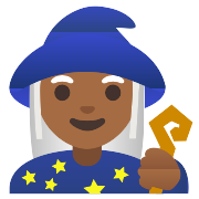 Woman Mage Medium Dark Skin Tone Vector SVG Icon - PNG Repo Free PNG Icons