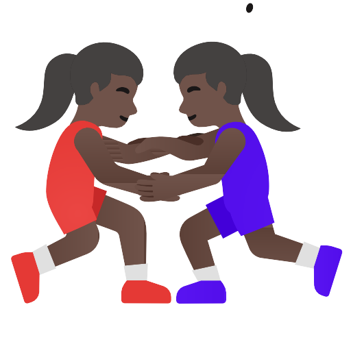 Women Wrestling Dark Skin Tone Vector SVG Icon - PNG Repo Free PNG Icons