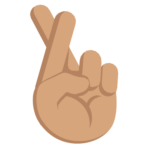 Crossed Fingers Medium Skin Tone Vector Svg Icon Png Repo Free Png Icons
