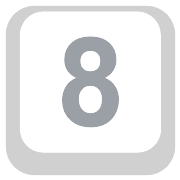 Keycap 8 Vector SVG Icon - PNG Repo Free PNG Icons