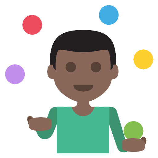 Person Juggling Dark Skin Tone Vector SVG Icon - PNG Repo Free PNG Icons