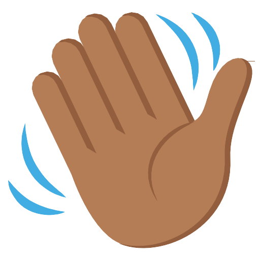 Waving Hand Medium Dark Skin Tone Vector SVG Icon - PNG Repo Free PNG Icons