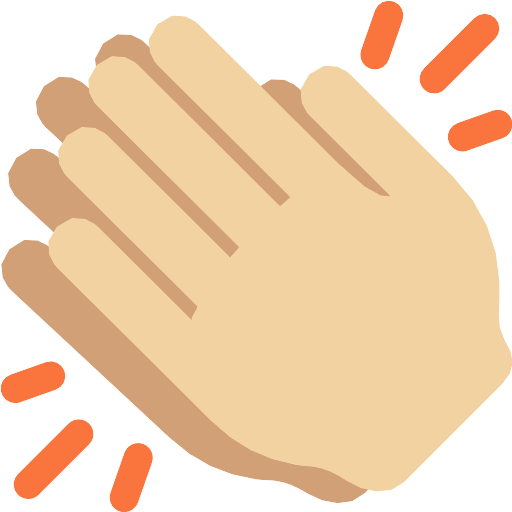 Clapping Hands Medium Light Skin Tone Vector SVG Icon - PNG Repo Free ...