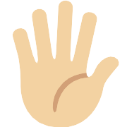 Hand With Fingers Splayed Medium Light Skin Tone Vector SVG Icon - PNG ...