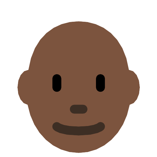 Man Dark Skin Tone Bald Vector SVG Icon - PNG Repo Free PNG Icons