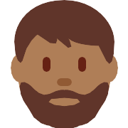 Man Medium Dark Skin Tone Beard Vector SVG Icon - PNG Repo Free PNG Icons