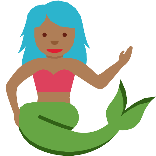 Mermaid Medium Dark Skin Tone Vector SVG Icon - PNG Repo Free PNG Icons