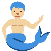 Merman Medium Light Skin Tone Vector SVG Icon - PNG Repo Free PNG Icons