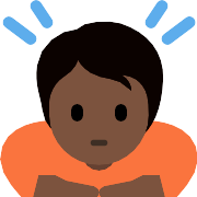 Person Bowing Dark Skin Tone Vector SVG Icon - PNG Repo Free PNG Icons