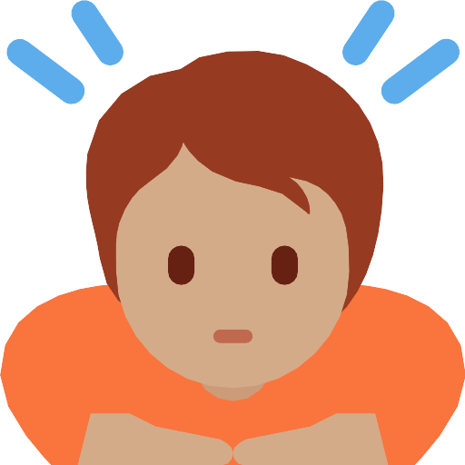 Person Bowing Medium Skin Tone Vector SVG Icon - PNG Repo Free PNG Icons