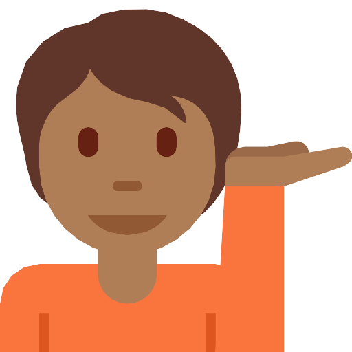 Person Tipping Hand Medium Dark Skin Tone Vector SVG Icon - PNG Repo ...