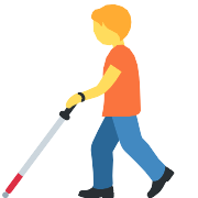 Person With White Cane Vector SVG Icon - PNG Repo Free PNG Icons