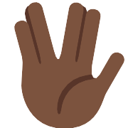Vulcan Salute Dark Skin Tone Vector SVG Icon - PNG Repo Free PNG Icons