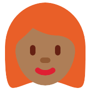 Woman Medium Dark Skin Tone Red Hair Vector SVG Icon - PNG Repo Free ...